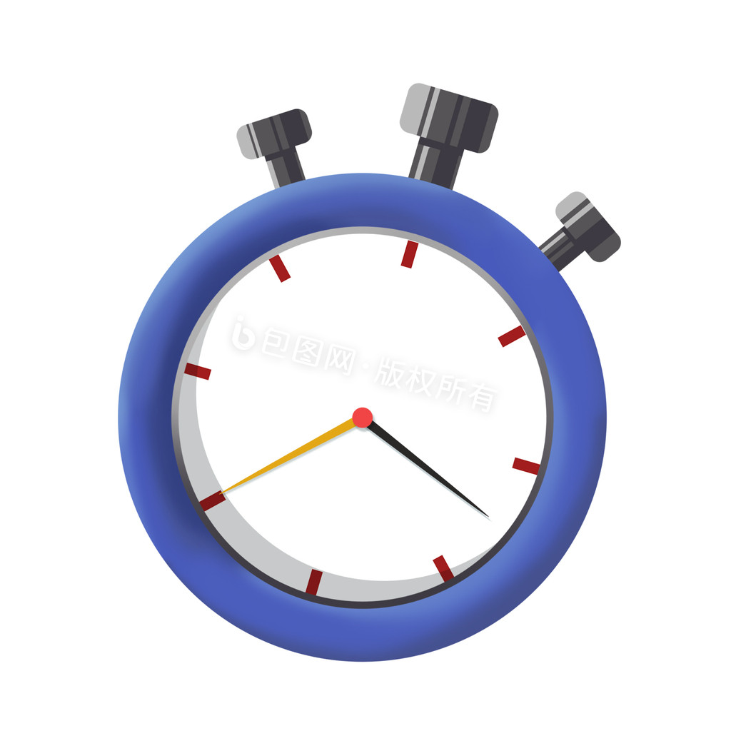 卡通秒表计时器gif动图下载-包图网