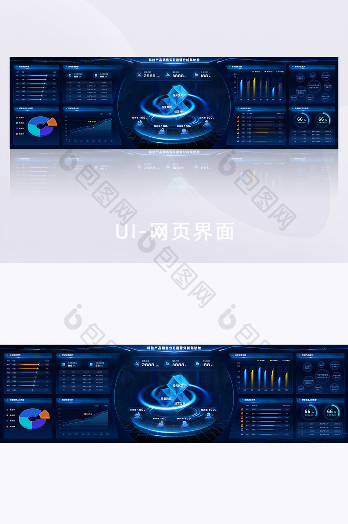 科技产品销售数据分析展示可视化 包图网