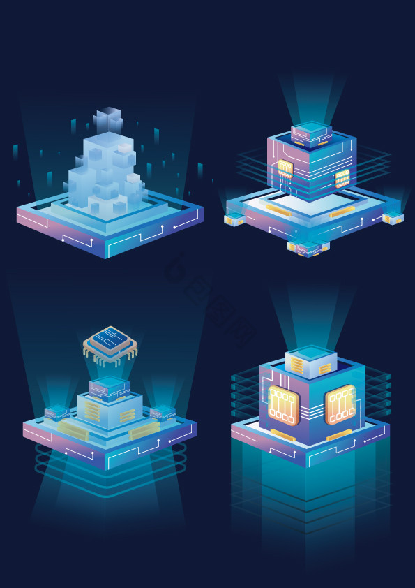 科技AI图标png下载-包图网