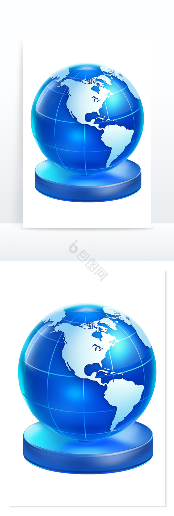 地球仪3D图标免抠png下载-包图网