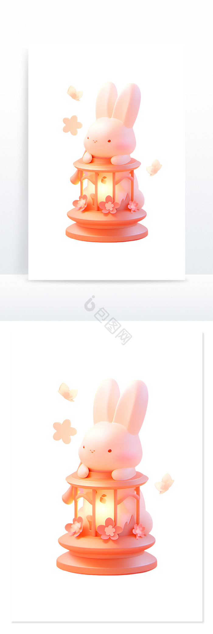 中秋佳节兔子灯笼免抠png下载-包图网