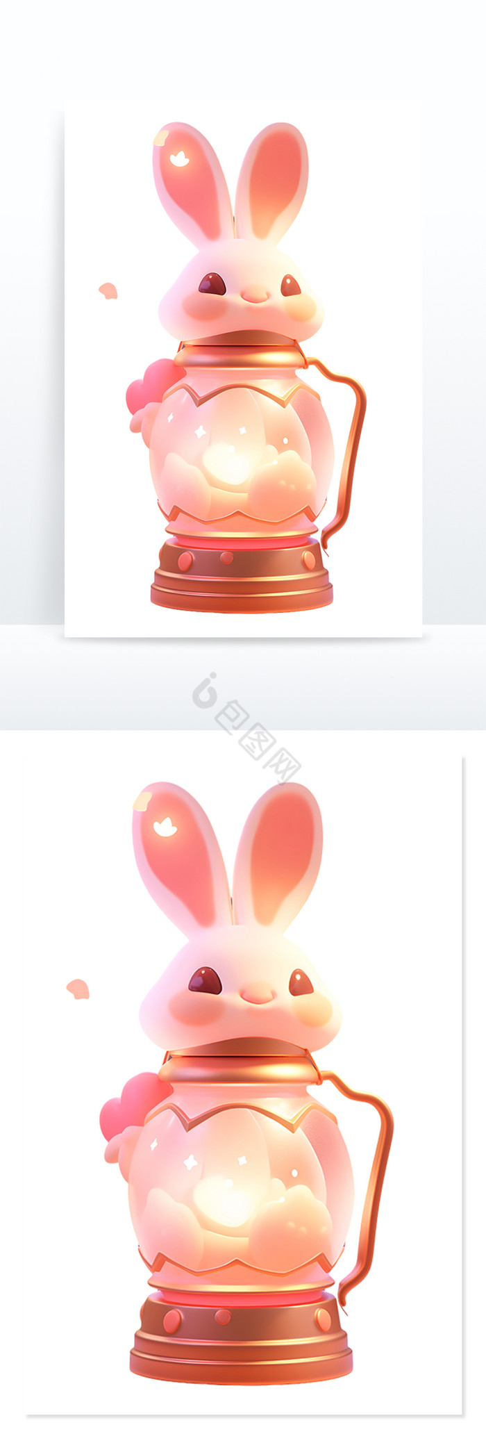 兔子灯笼3D中秋节免抠png下载-包图网