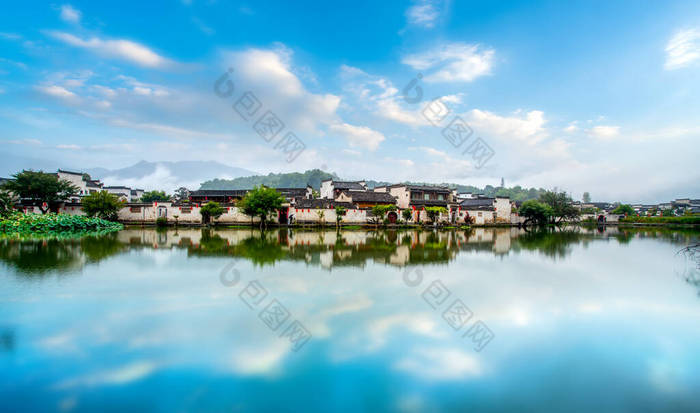 安徽红村一个古老的村落图片-包图网企业站