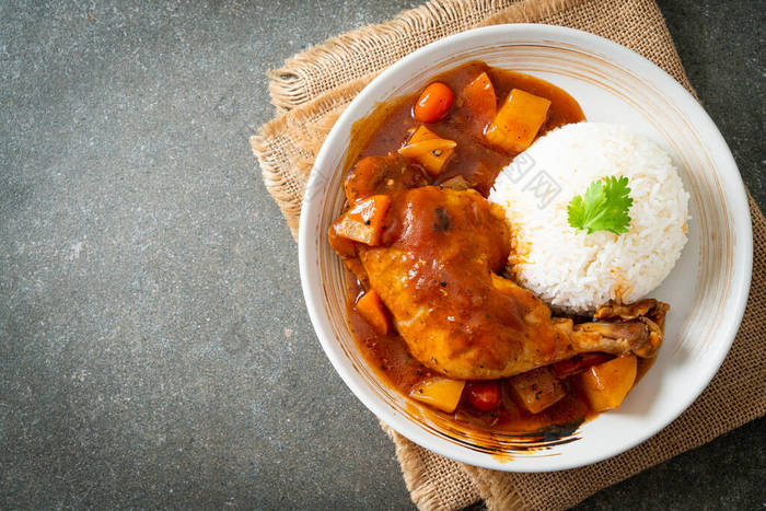 自制鸡肉炖菜配上西红柿洋葱胡萝卜和土豆配图片-包图网企业站