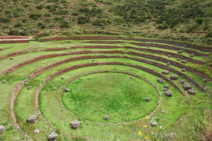 圆的印加环形梯田图片-包图网企业站