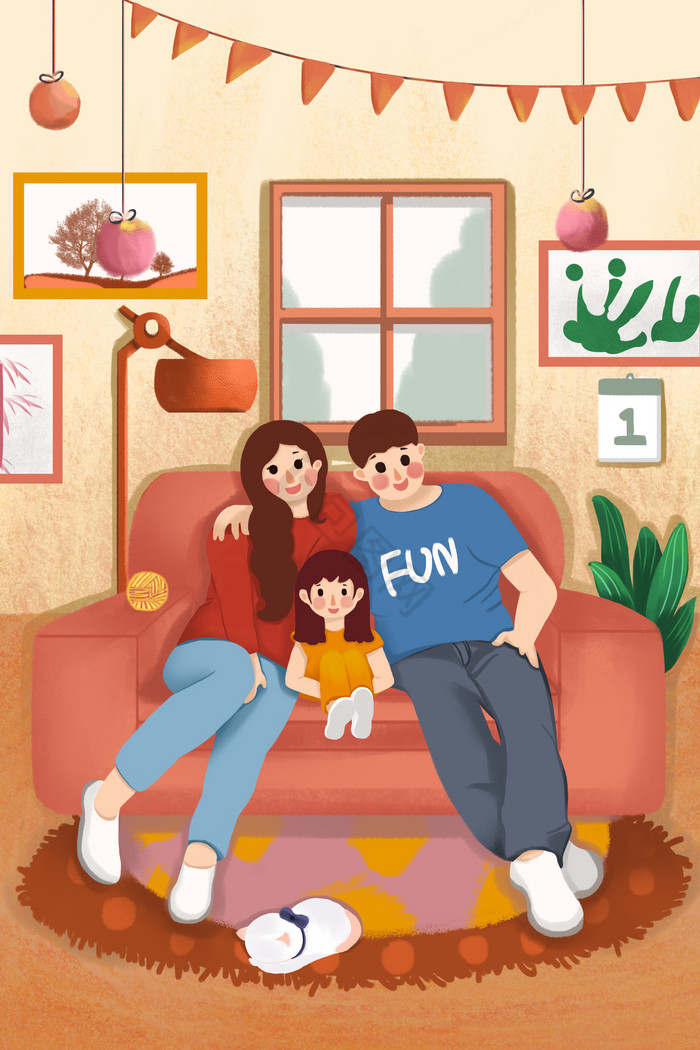 小孩室内插画-小孩室内插画图片-包图网