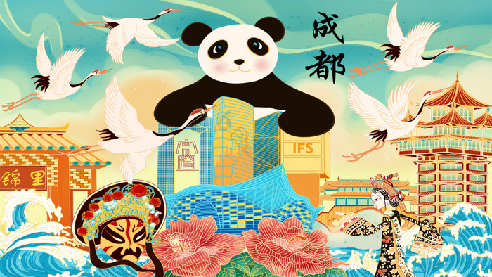 城市景观建筑线成都图片-城市景观建筑线成都素材免费下载-包图网