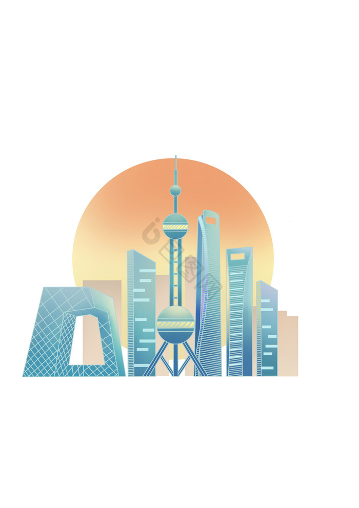 城市标志性建筑png下载-包图网