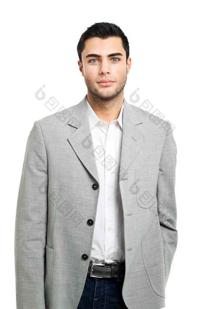 国外成年男人成熟正面半身照图片-包图网