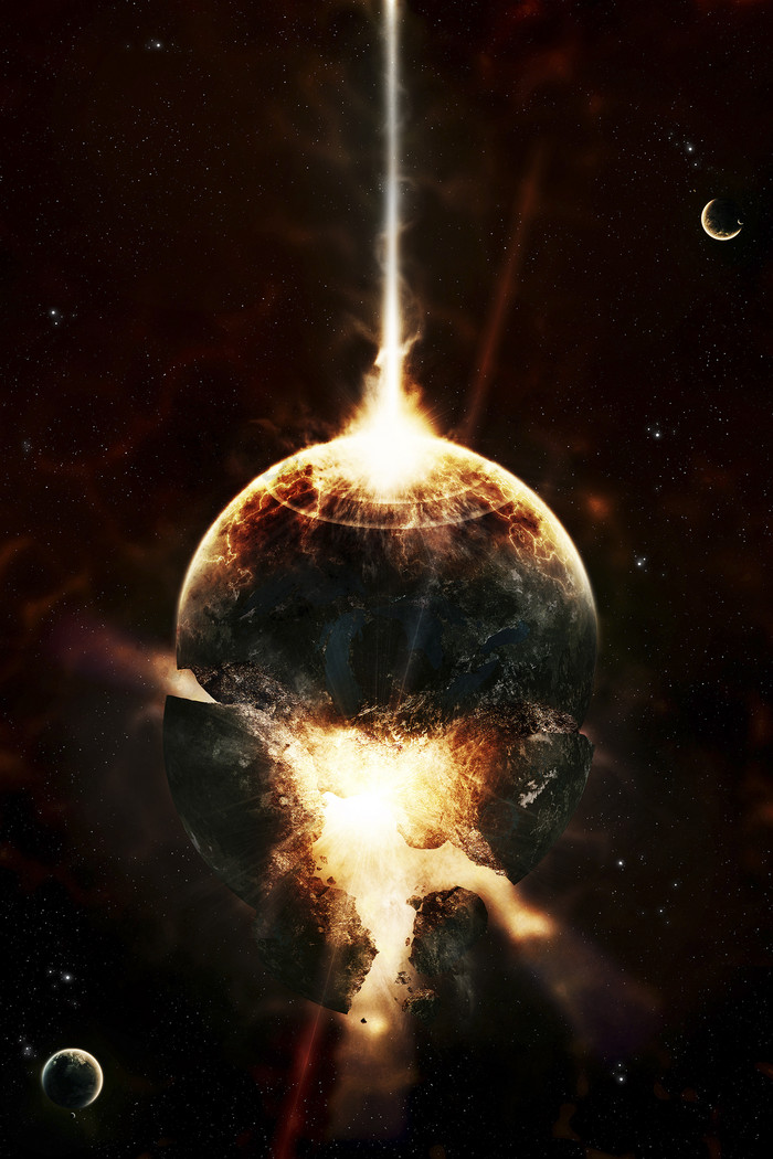 太空宇宙星球爆炸插图图片-包图网