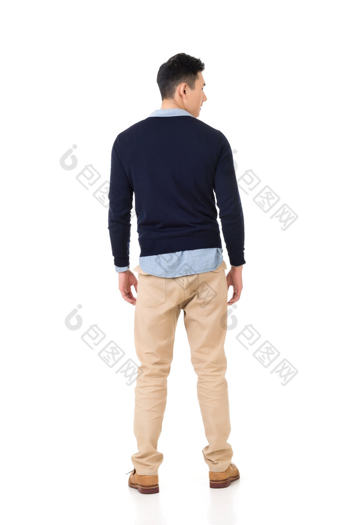 后方的看法的亚洲年轻男子图片-包图网企业站
