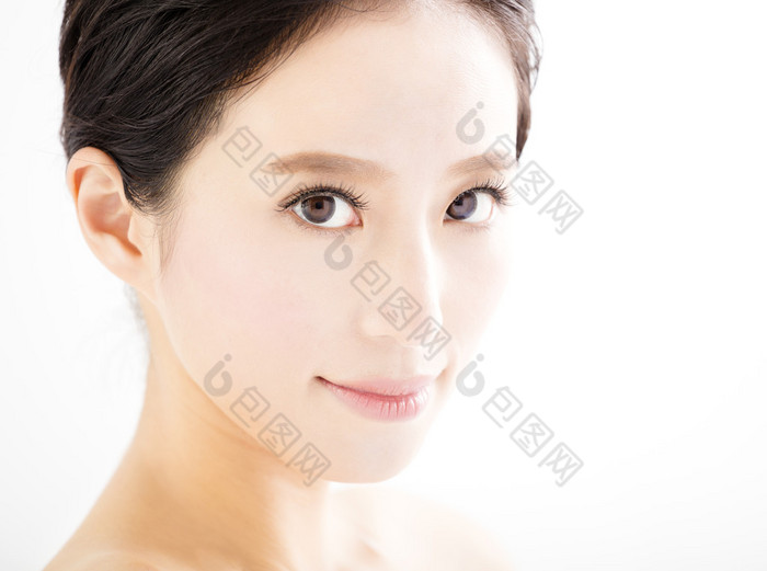 美丽的年轻女子脸特写图片 包图网企业站