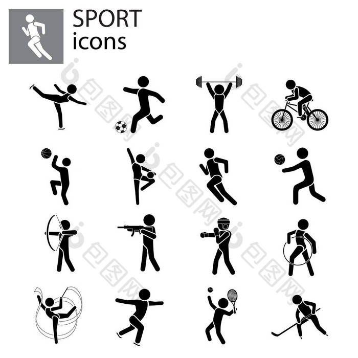 体育组各种运动图片-包图网企业站