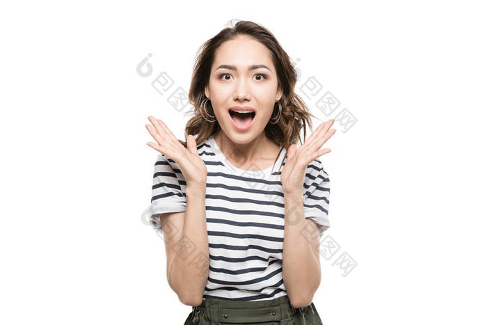 令人惊讶的年轻女子 包图企业站 