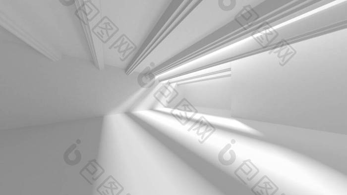 摘要白色建筑设计概念渲染说明-包图企业站
