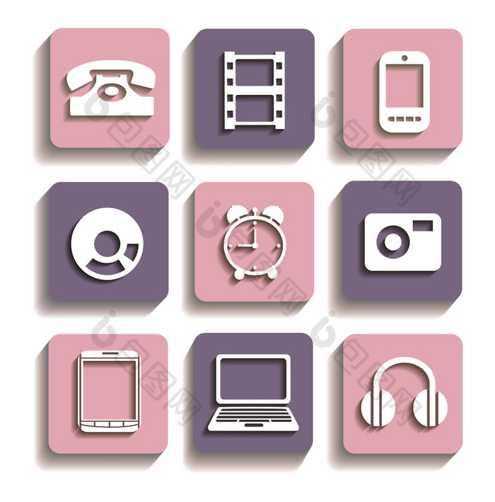 图标不同的颜色与图标与下降影子每股收益png下载-包图网