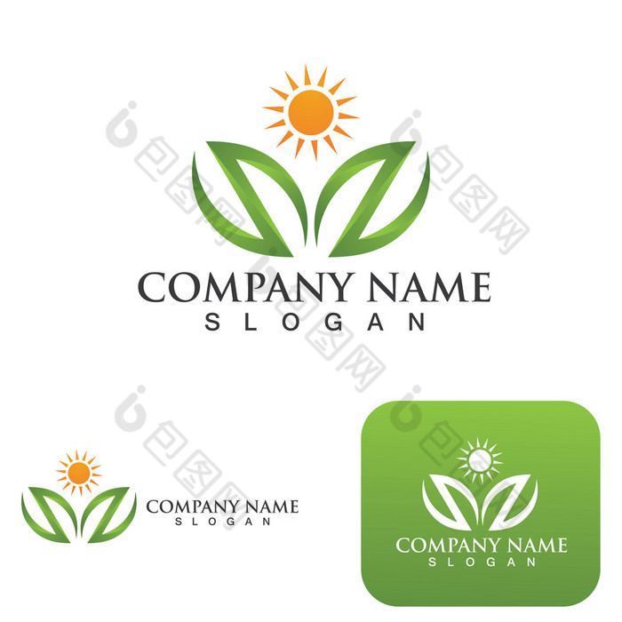 叶生态标志自然向量png下载-包图网