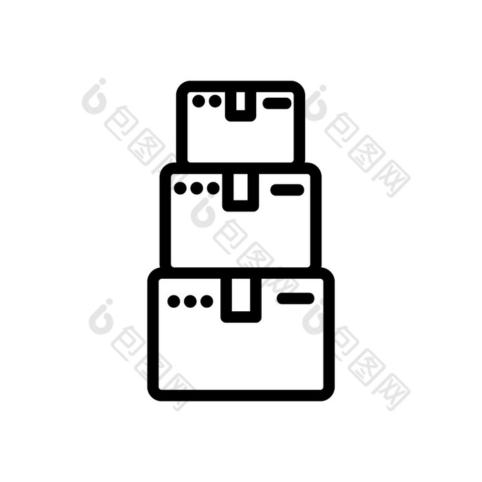 的堆栈包图标向量的堆栈包标志孤立的轮廓象png下载-包图网