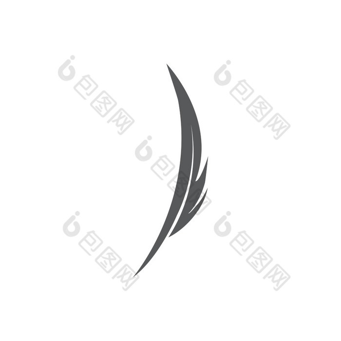 羽毛标志模板向量象征自然png下载-包图网