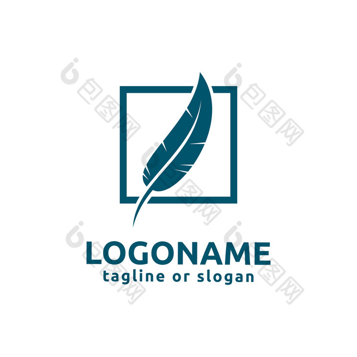 羽毛标志羽毛图标有的的想法标志设png下载-包图网