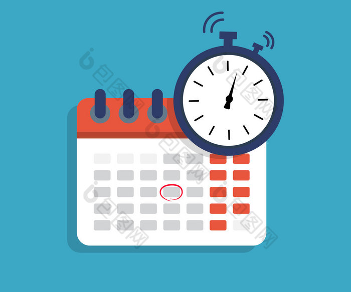 日历与时间时钟图标时钟时间日历日期时间表png下载-包图网