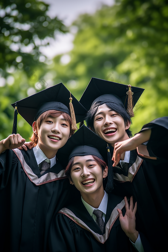大学校园毕业照合影学生摄影图图片 包图网