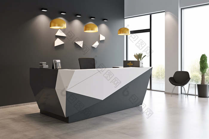 办公室接待前台图片-包图网