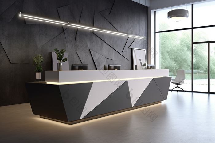 办公室接待前台图片-包图网