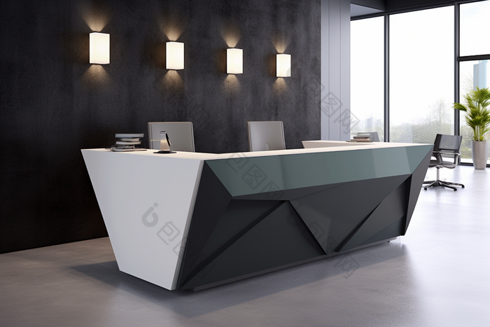 办公室接待前台图片-包图网