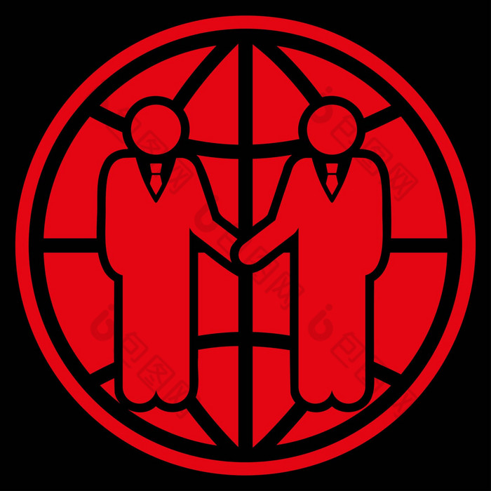全球伙伴关系图标图片-包图网企业站