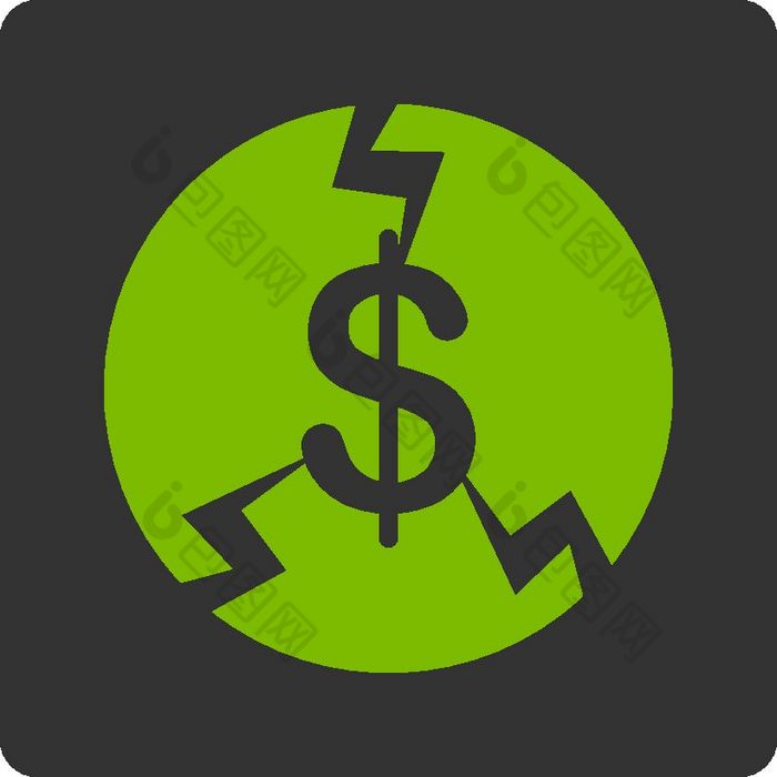 金融崩溃图标按钮集png下载-包图网