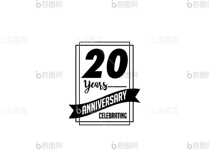 二十一年周年纪念日徽章png下载-包图网