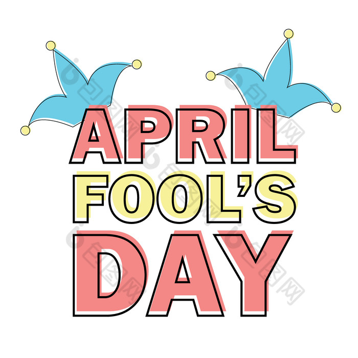 月傻瓜一天文本有趣的向量插图问候卡png下载-包图网