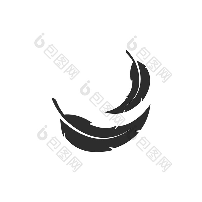 羽毛图标插图向量模板png下载-包图网