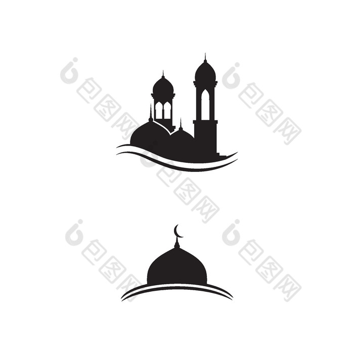 清真寺标志模板向量象征png下载-包图网