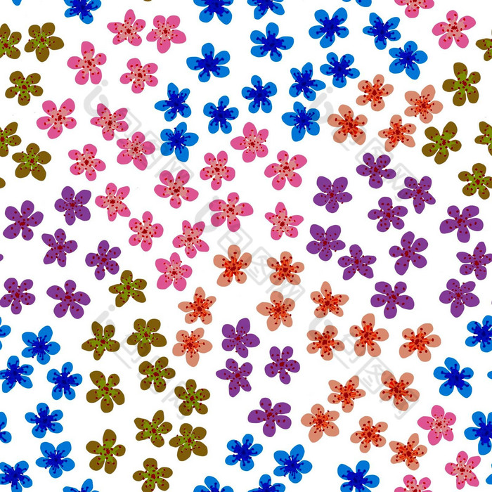 无缝的模式开花日本樱桃樱花织物包装壁纸纺图片-包图网企业站