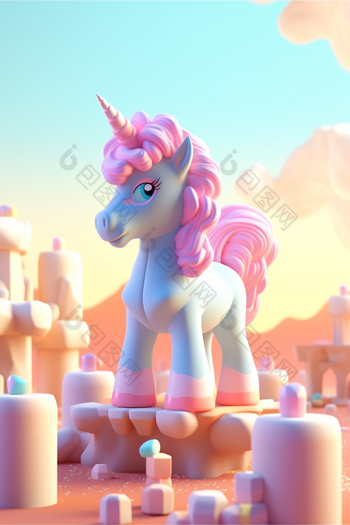 彩虹马png下载-包图网