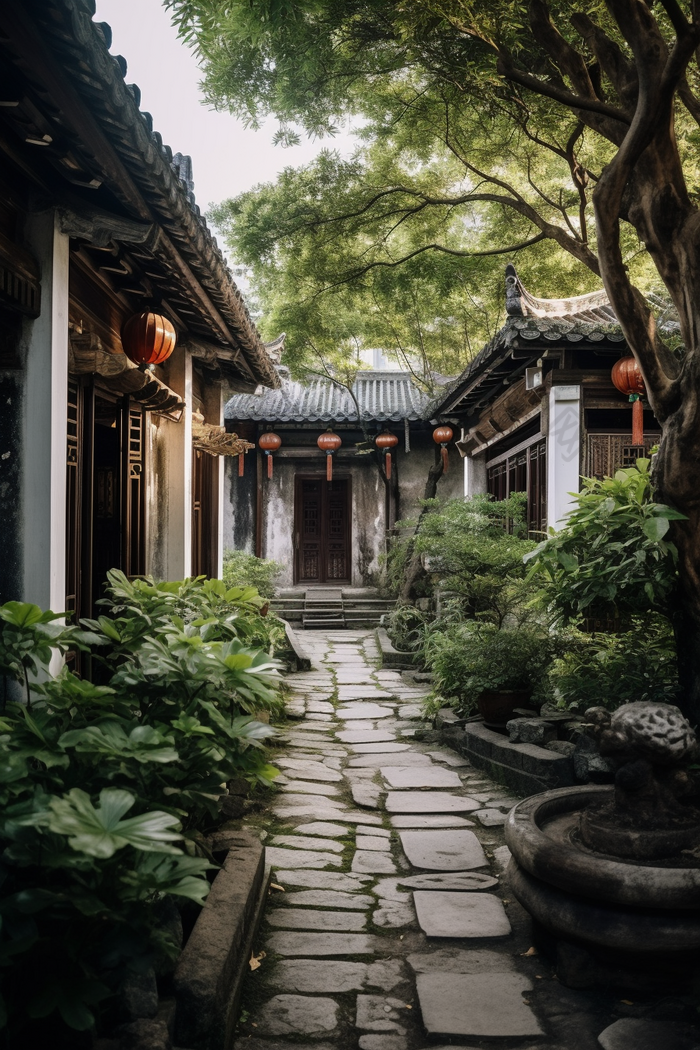 中国古风古镇建筑城楼古建筑图片-包图网