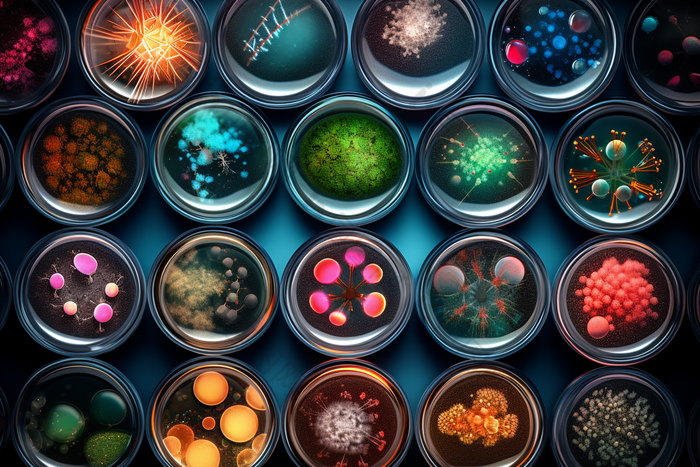 生物细菌培养皿显微镜下图片-包图网