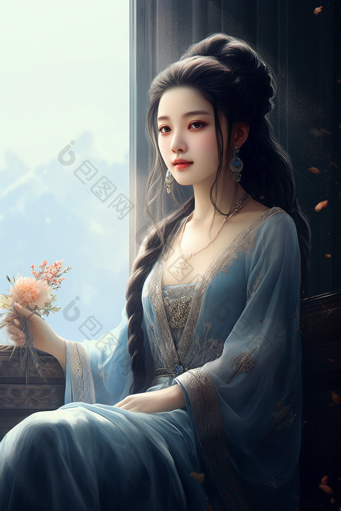 古风美女国风高清图片下载-包图网