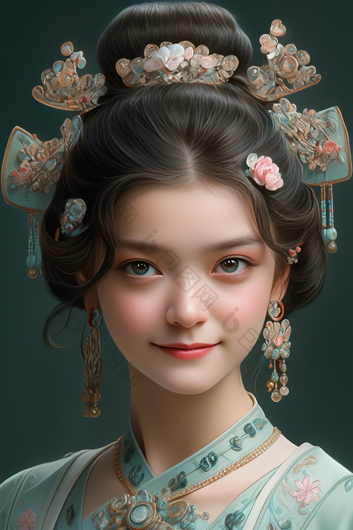 中国古代宫廷女子国风高清图片下载-包图网