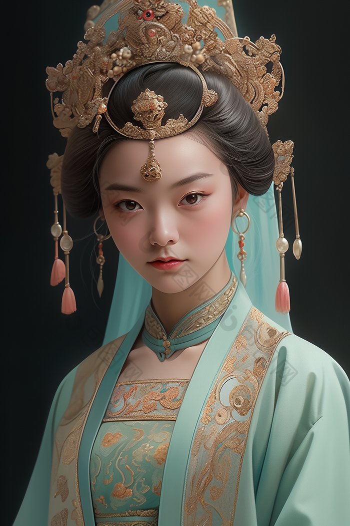 中国古代宫廷女子国风高清图片下载-包图网