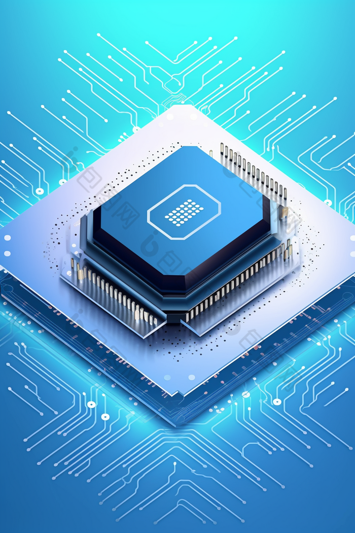 科技芯片金融png下载-包图网