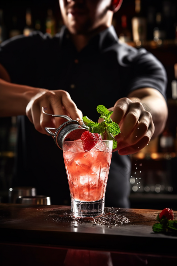 正在调酒的调酒师图片-包图网