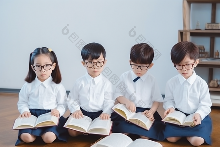 看书阅读的孩子图片-包图网