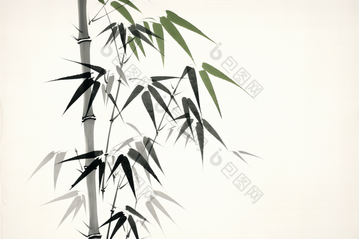水墨竹竹子国画图片-包图网