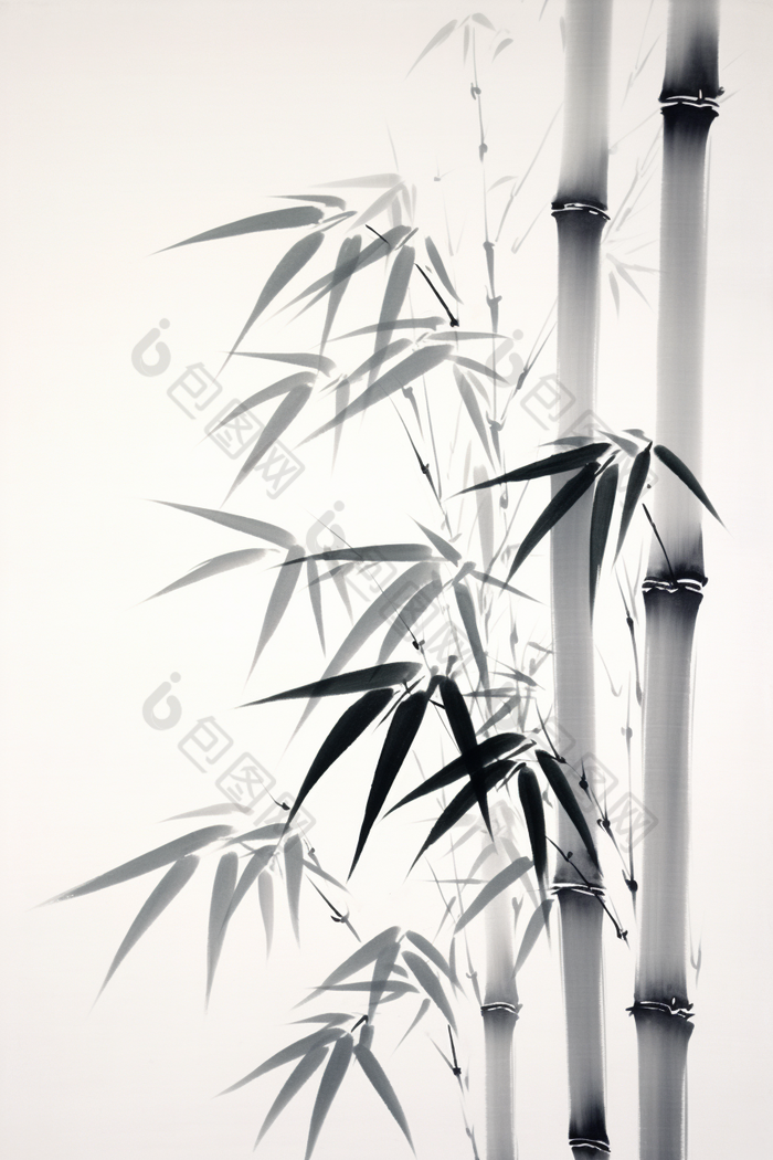 水墨竹竹子淡雅图片-包图网