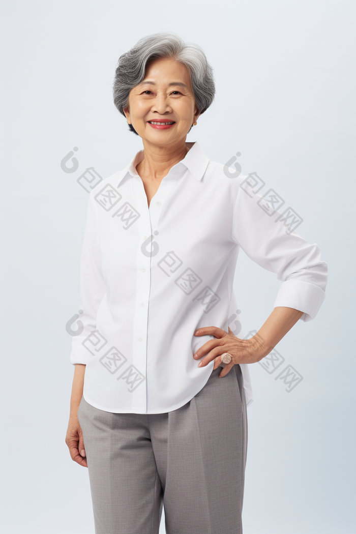 中老年气质出众的女性形象照图片-包图网