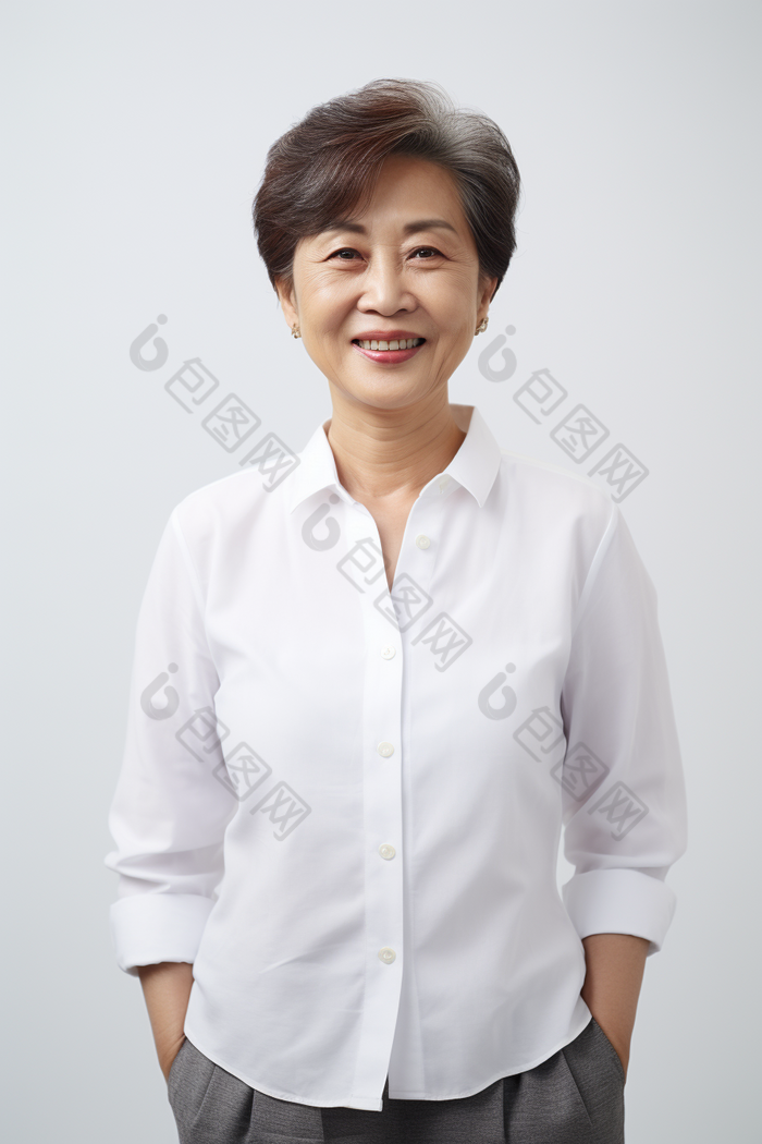 微笑的中老年女性形象照图片-包图网