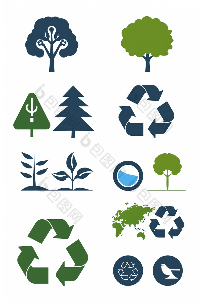 回收利用再生能源图标高清图片下载-包图网
